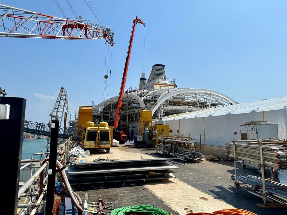 Baufortschritt der Mein Schiff Relax – Erste Einblicke