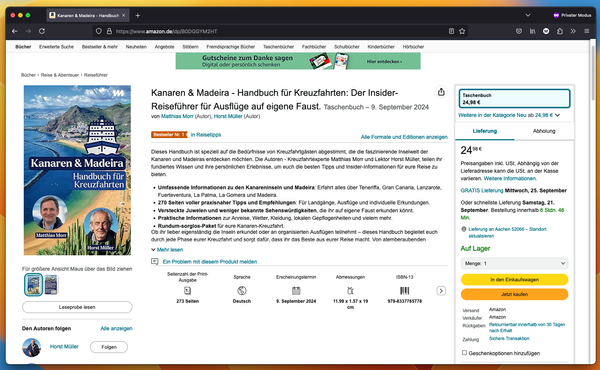 Matthias Morr und Horst Müller veröffentlichen Reiseführer für Kanaren ...